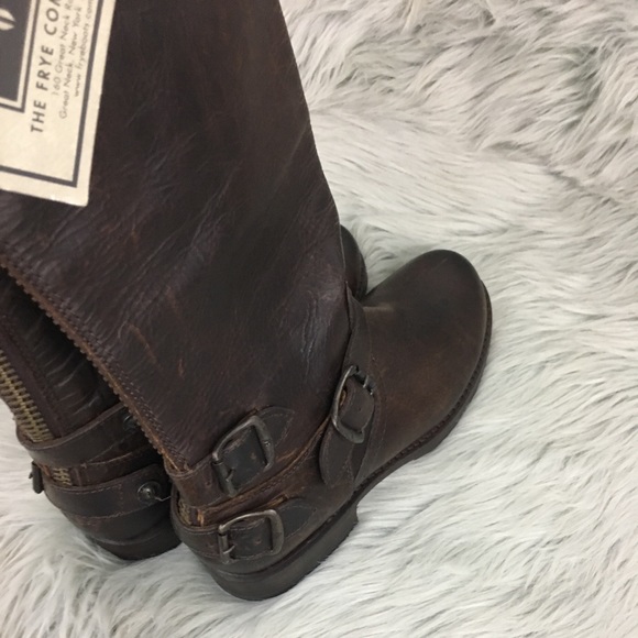 Frye | Shoes | New Frye Veronica Back Zip Boot Dark Brown | Poshmark